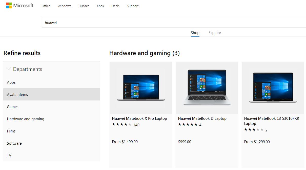 Huawei is back on Microsoft’s US website product listing | The Star