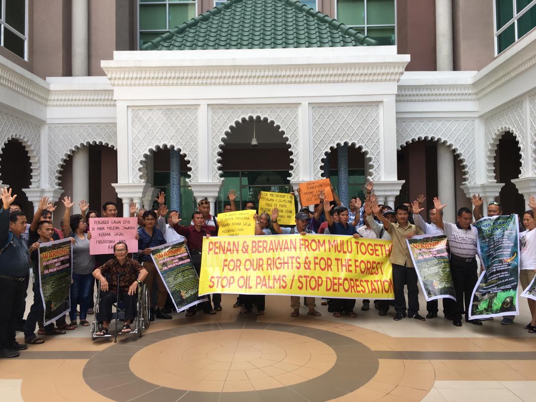 Penan and Berawan people protest Mulu forest clearing in Miri city ...